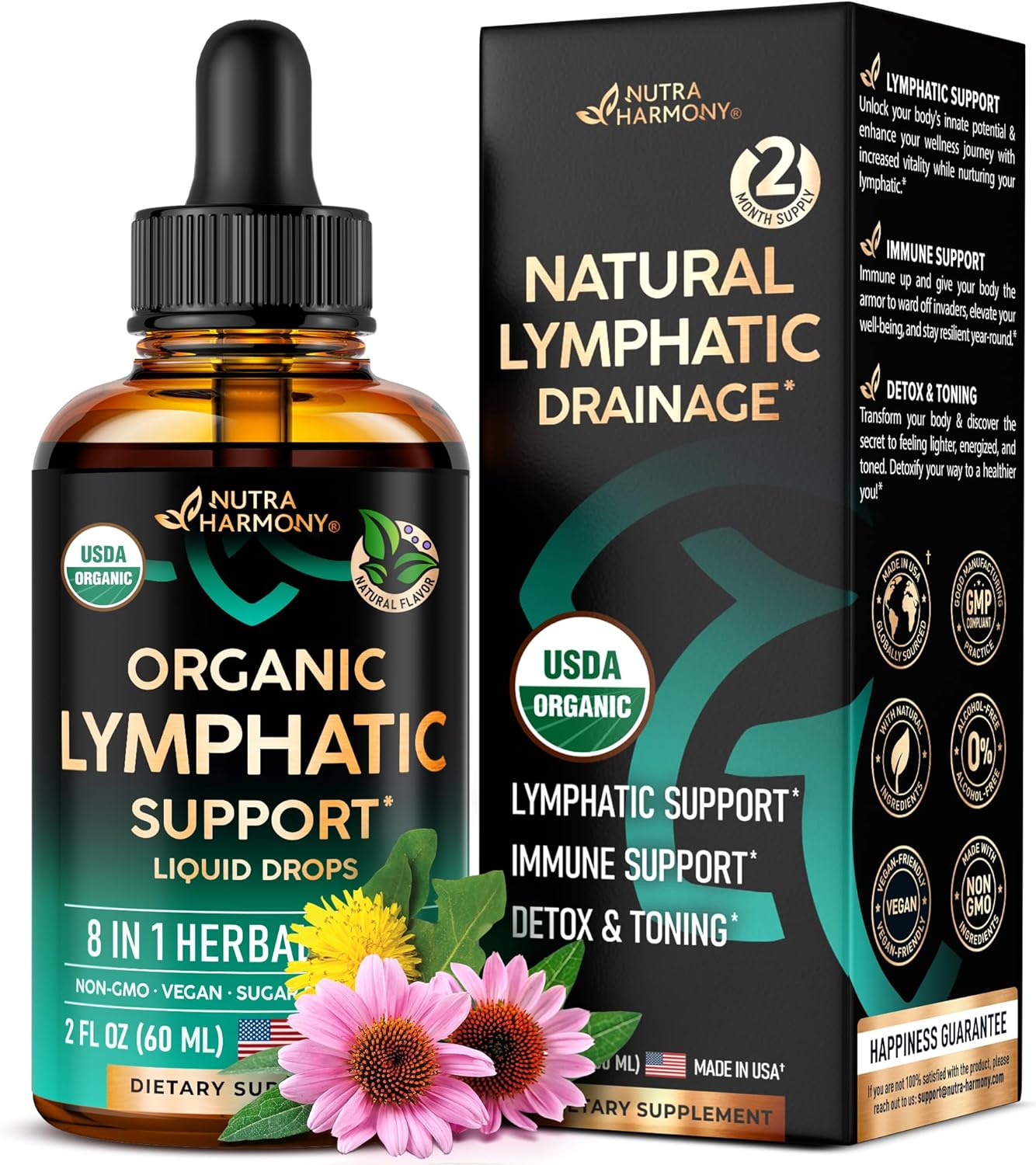 USDA Organic Lymphatic Drainage Drops – NUTRAHARMONY