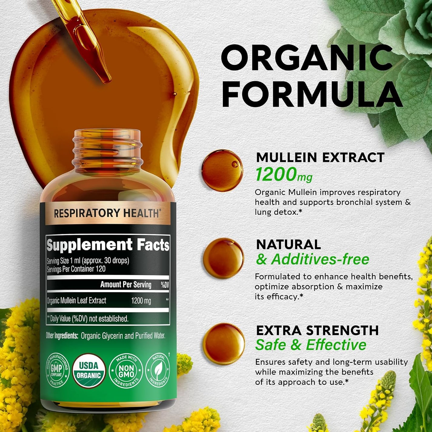 Mullein Drops for Lungs – NUTRAHARMONY