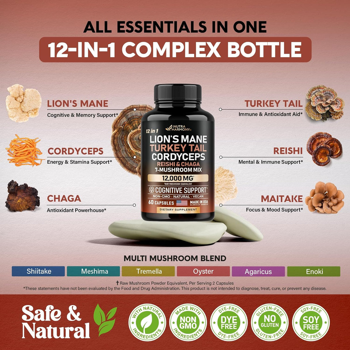 Mushroom Supplement Complex – NUTRAHARMONY