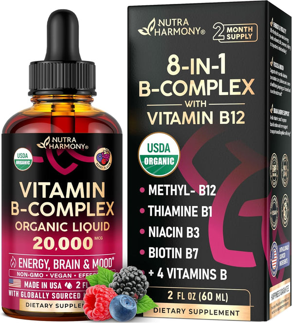 USDA Vitamin B Complex Liquid Drops – NUTRAHARMONY
