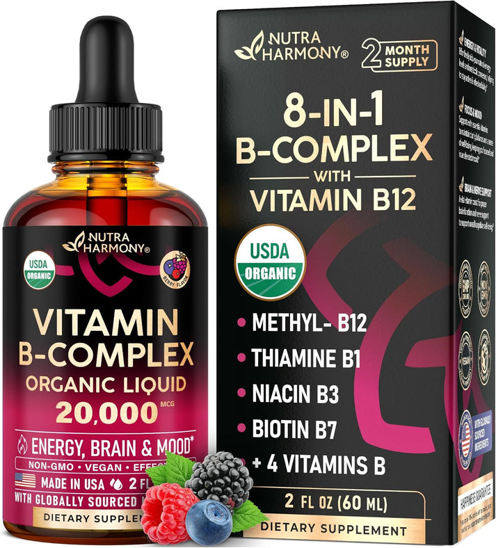 USDA Vitamin B Complex Liquid Drops – NUTRAHARMONY