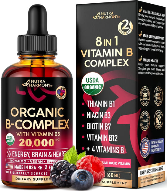 USDA Vitamin B Complex Liquid Drops – NUTRAHARMONY