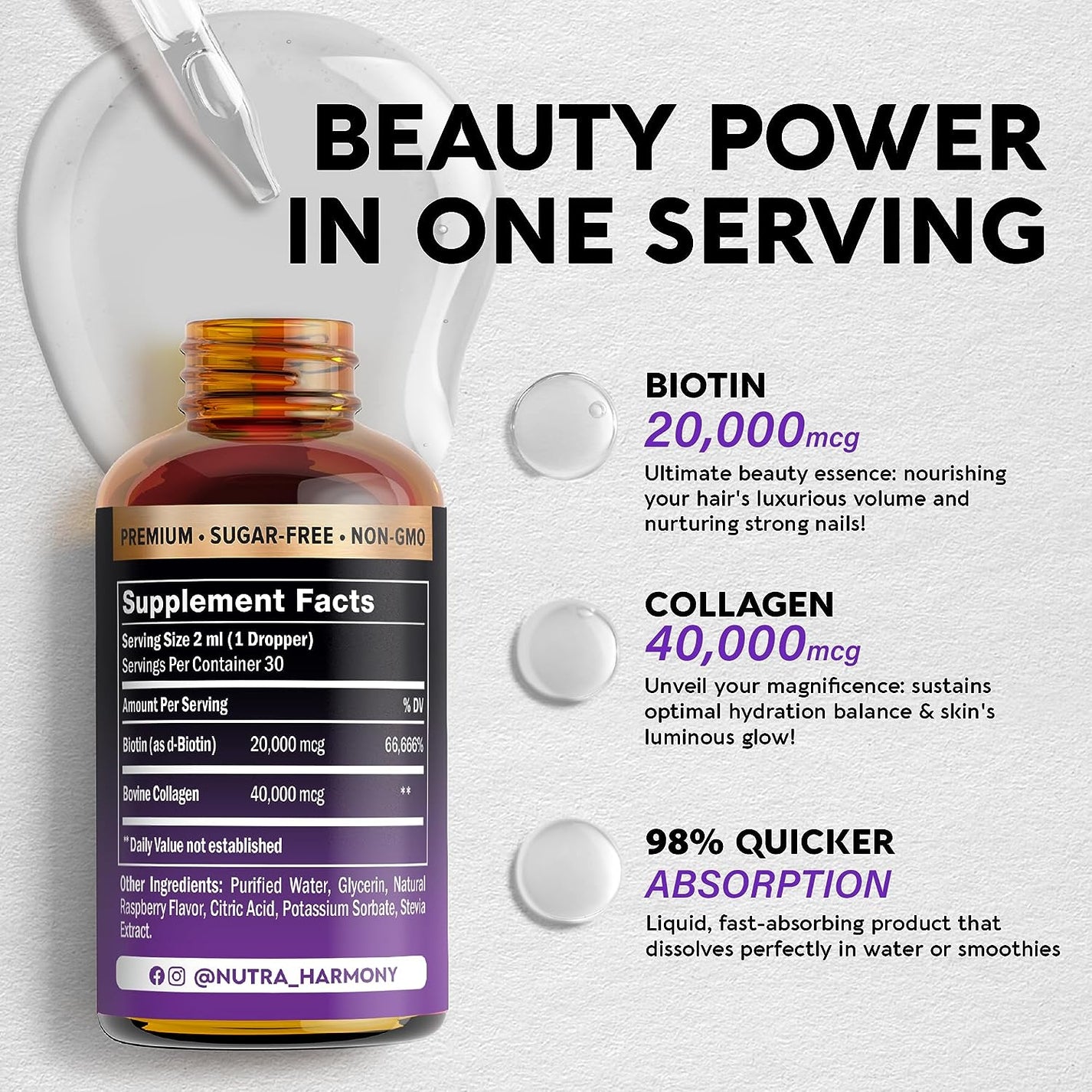 Liquid Biotin & Collagen – NUTRA HARMONY