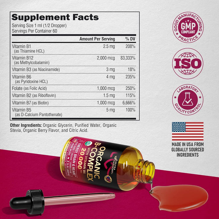 USDA Vitamin B Complex Liquid Drops – NUTRAHARMONY